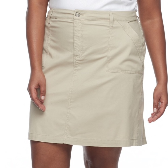 croft & barrow | Shorts | Plus Size Croft Barrow Tan Twill Skort | Poshmark